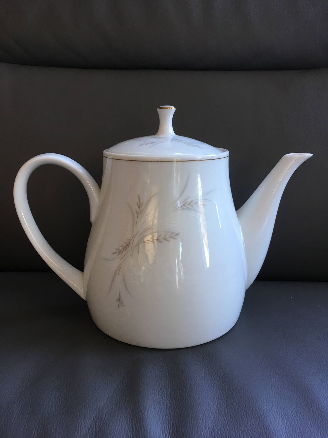 Noritake Tea Pot Windrift Pattern Japan White Porcelain China Vintage ...