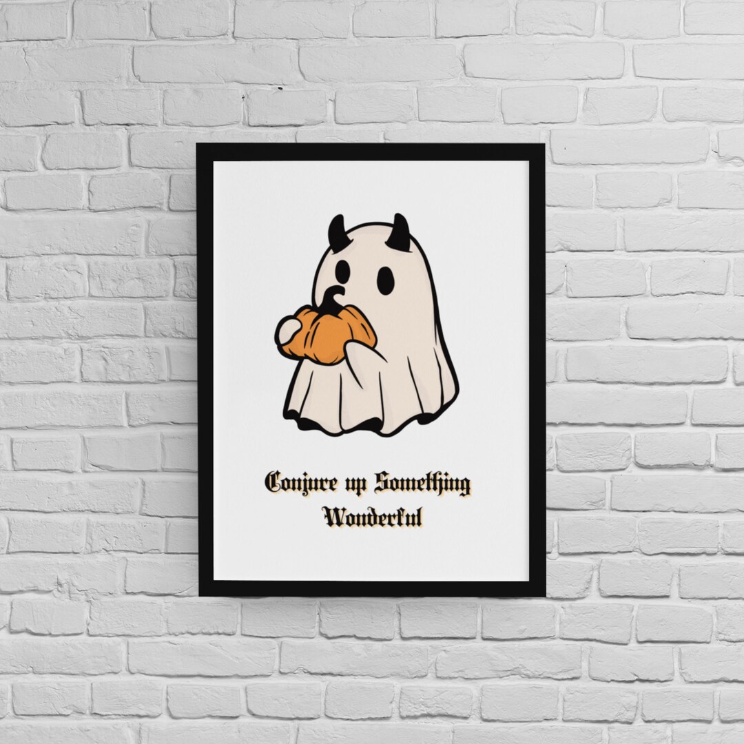 Retro Ghost With Devil Horns Printable Wall Art Inspiring - Etsy Canada