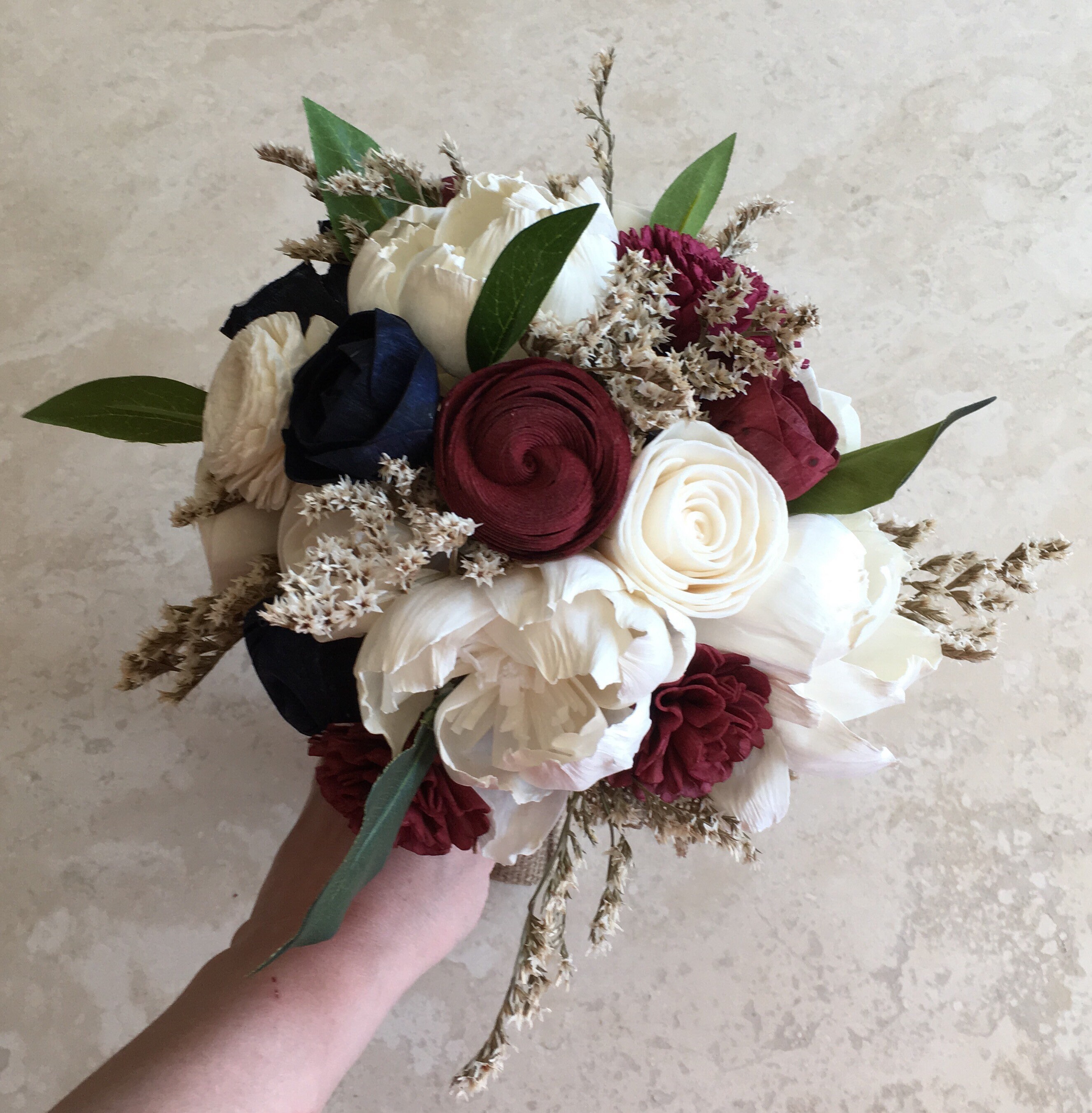 Burgundy Navy Blue and Ivory Soft Romantic | Etsy