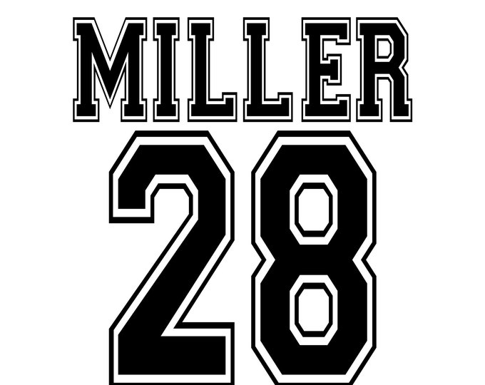 Varsity Number Iron on Transfer, Varsity Numbers, Sports Number Heat ...