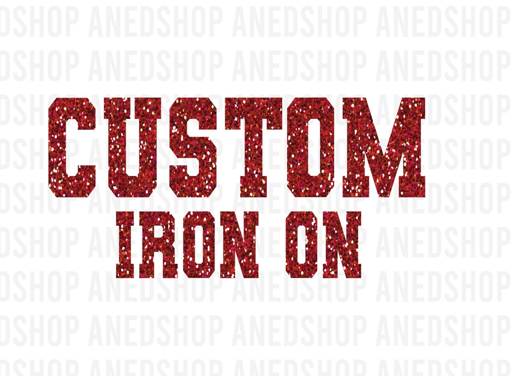 Letters Iron on Transfer Varsity Font Glitter Lettering Heat Transfer ...