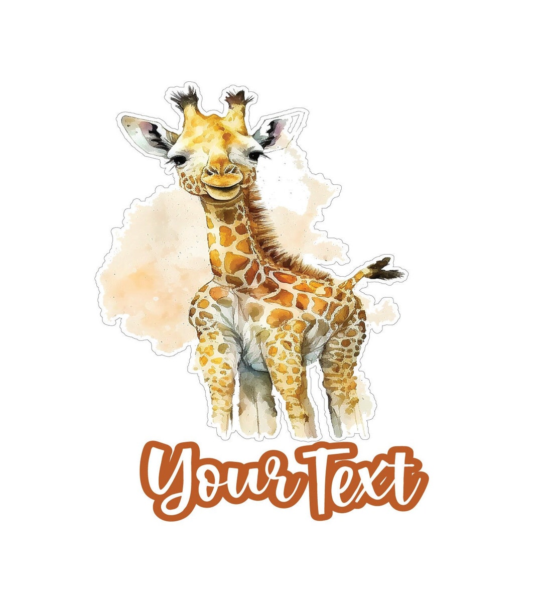 Giraffe Iron on Transfer Custom Giraffe Heat Transfer Personalized Gift ...