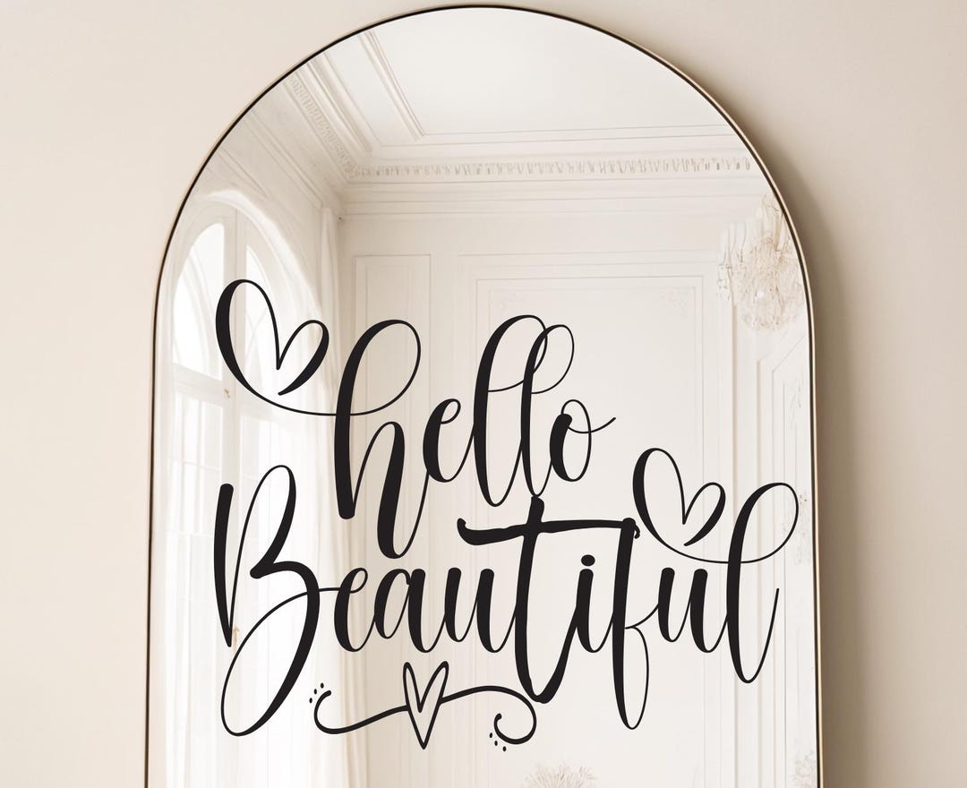 Hello Vinyl Decal, Inspirational Mirror Sticker - Etsy