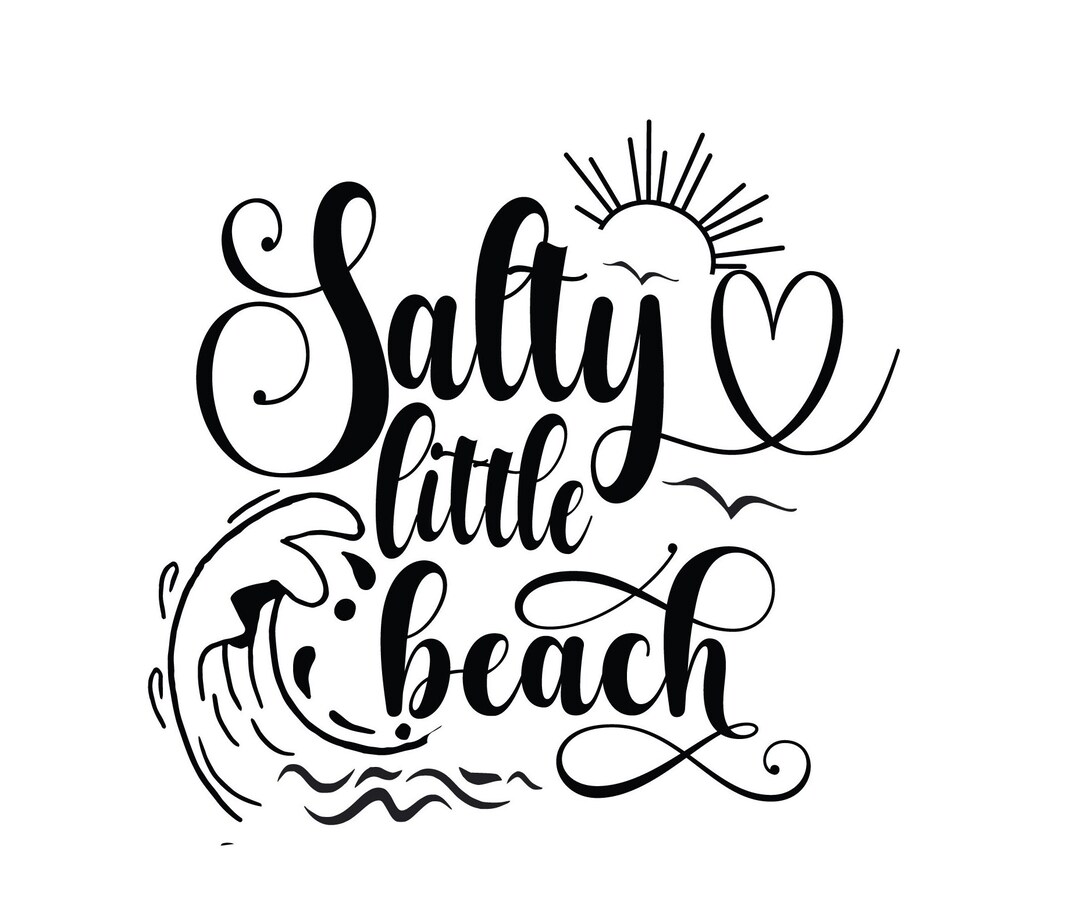 Salty Little Beach Iron on Transfer Summer Shirt Heat Transfer Beach ...