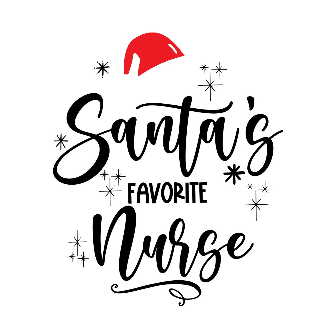 Santa Favorite Nurse Iron on for Christmas Shirt Gifts for Nurse Shirt ...