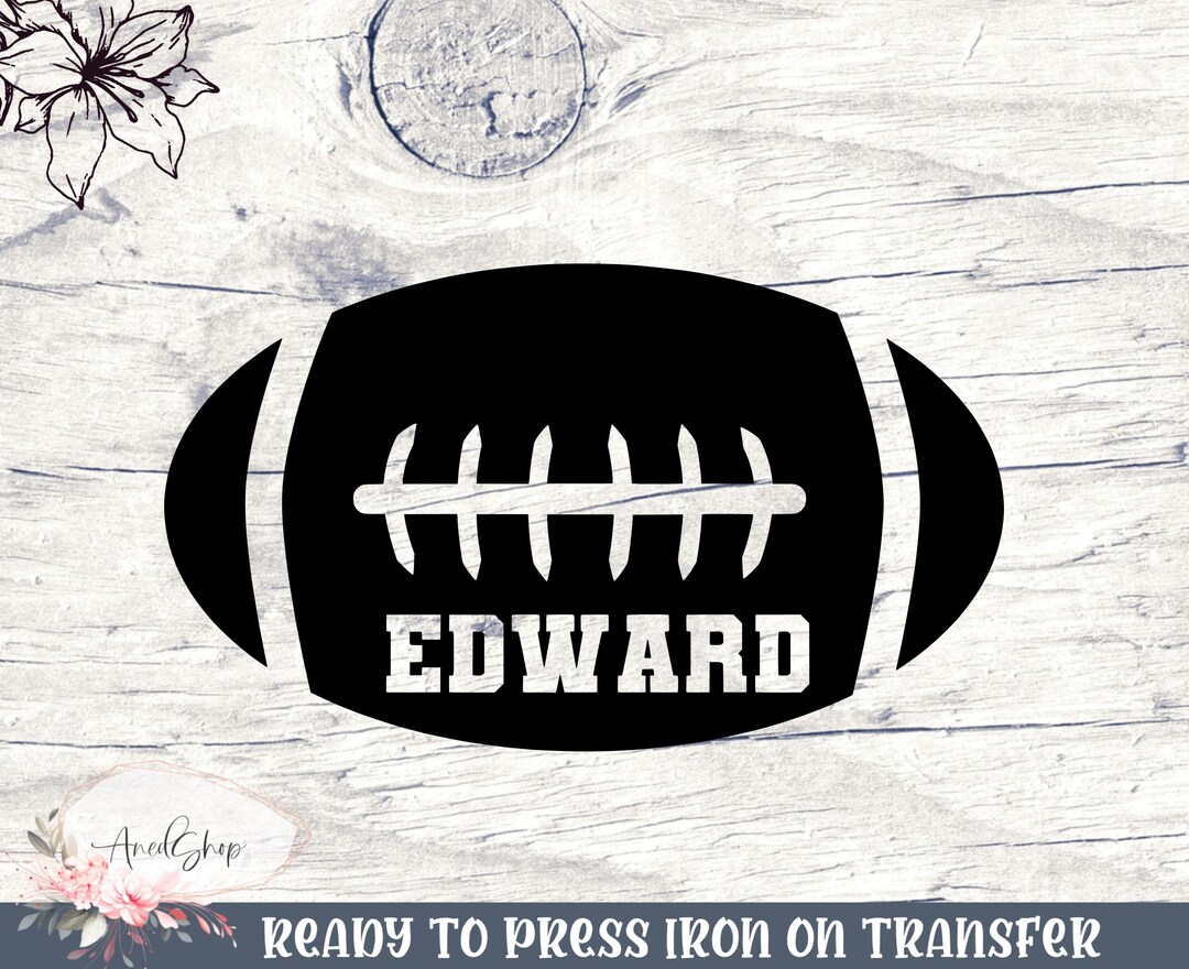 Personalized Football Iron on Transfer Heat Transfer Custom Football ...