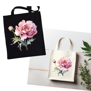 Flower Iron on Transfer Peonies Flower Heat Transfer Design Floral ...