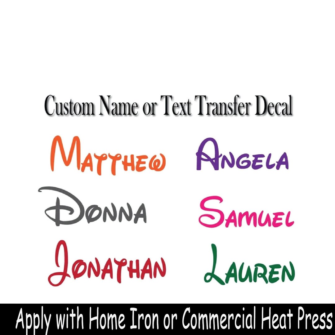 Custom Iron on Custom Transfer Vinyl Sticker Iron on Ready to Press ...