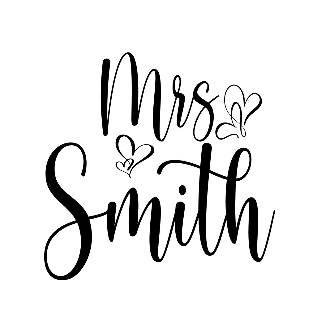 Custom Mrs. Last Name Iron on for Wedding Apparel Personalized Heat ...