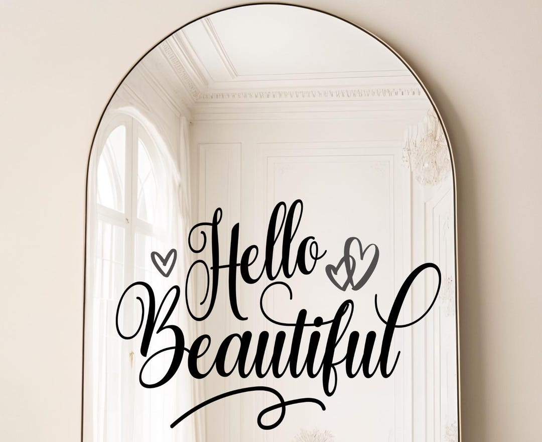 Hello Vinyl Decal, Inspirational Mirror Sticker - Etsy