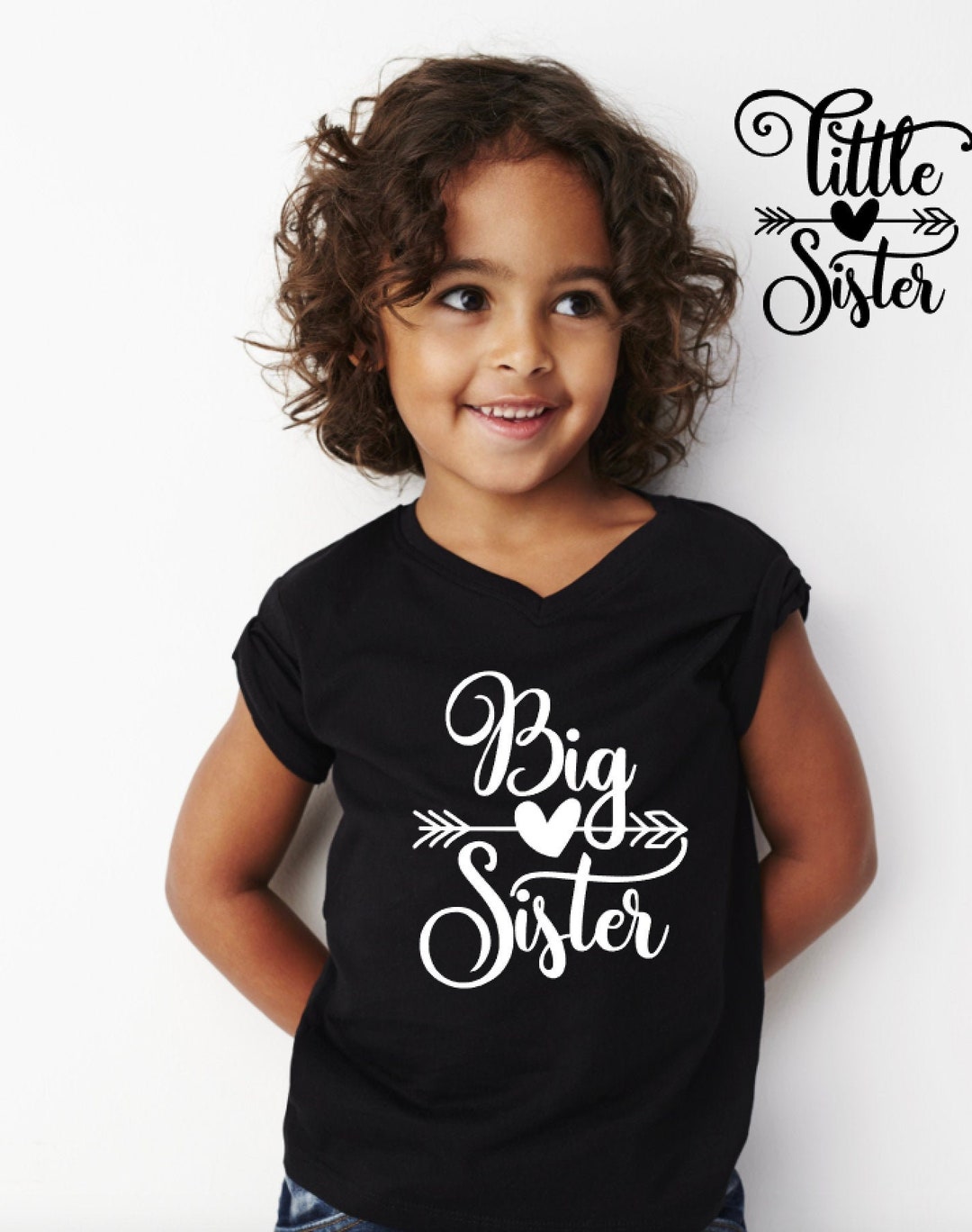 Big Sister Iron On, Little Sister Iron on , Sibling Matching Shirts ...