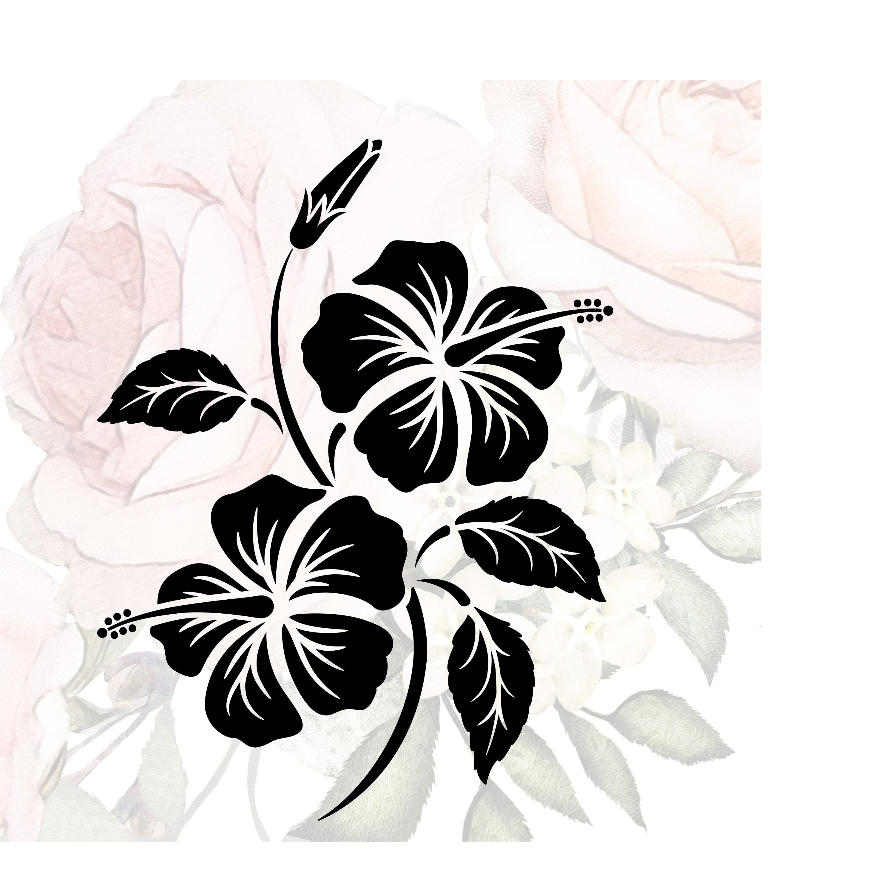 Flower Iron On Hibiscus Iron On Flower Heat Transfer Iron - Etsy