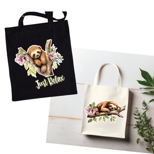 Sloth Iron on Transfer Sloth Heat Transfer, Animal Transfer Iron On ...