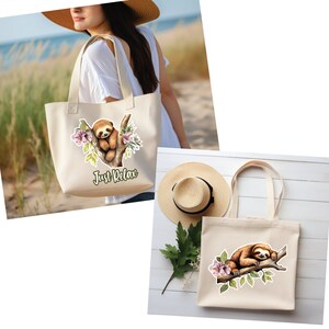 Sloth Iron on Transfer Sloth Heat Transfer, Animal Transfer Iron On ...