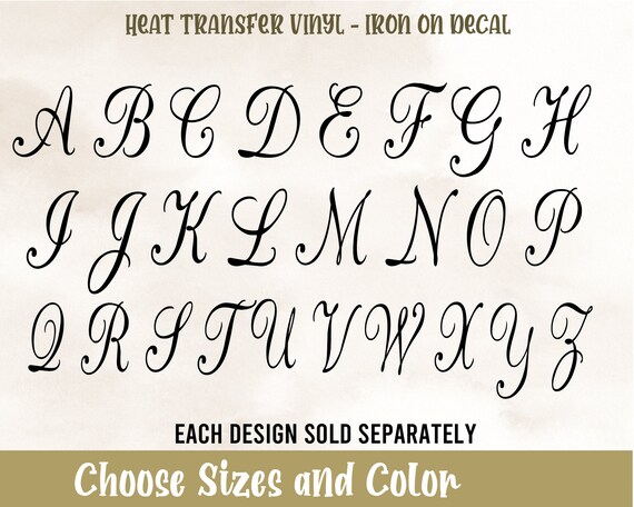 Single Letter Iron on 1 Custom Letter /iron on Vinyl | Etsy