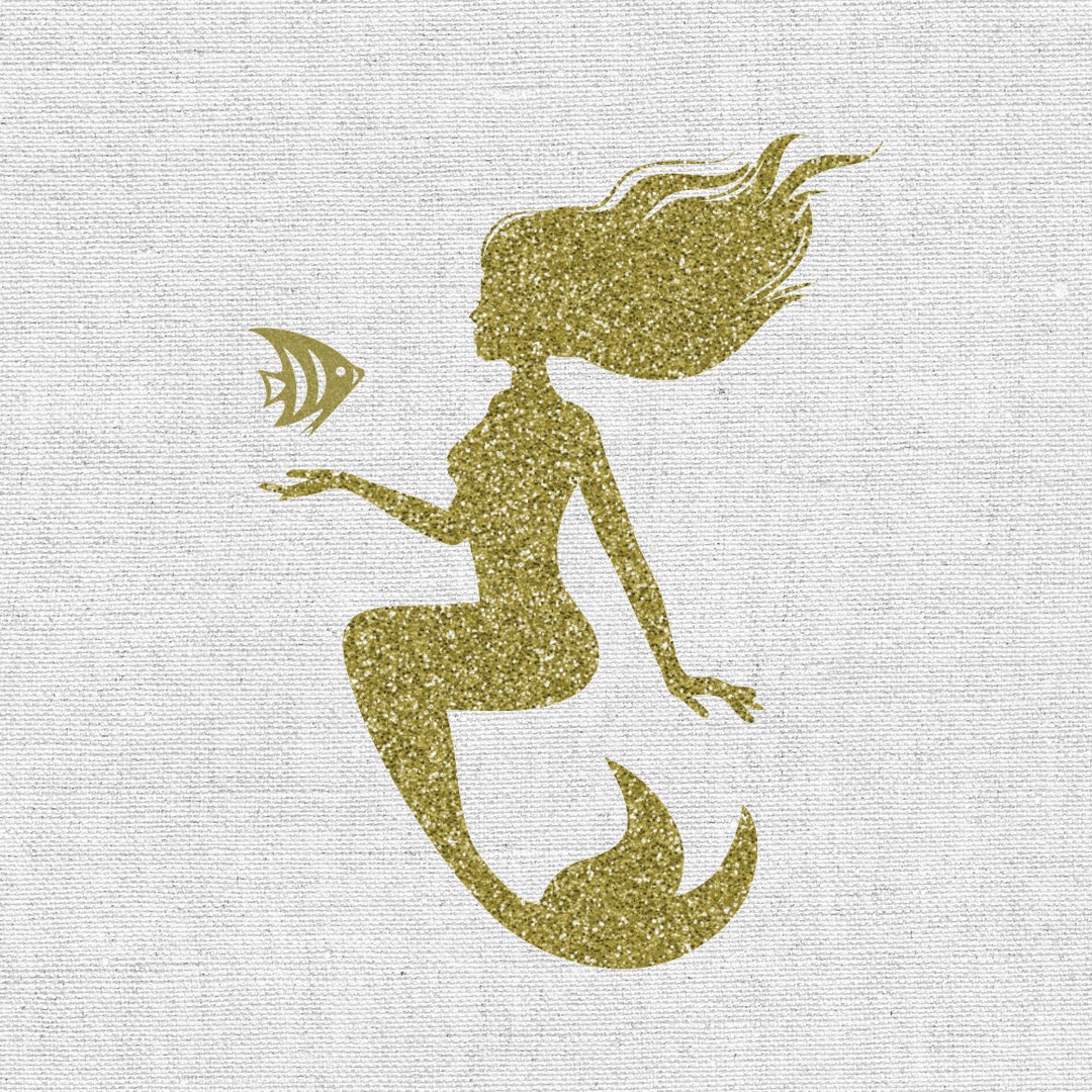 Glitter Mermaid Iron-on Decal: DIY Shirt Design - Etsy