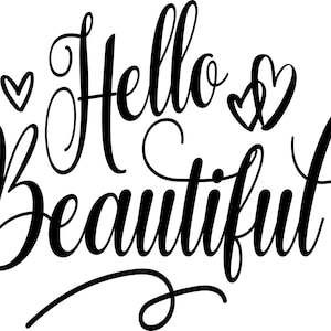 Hello Beautiful Vinyl Decal/ Mirror Decal/ Inspirational Vinyl Decal ...