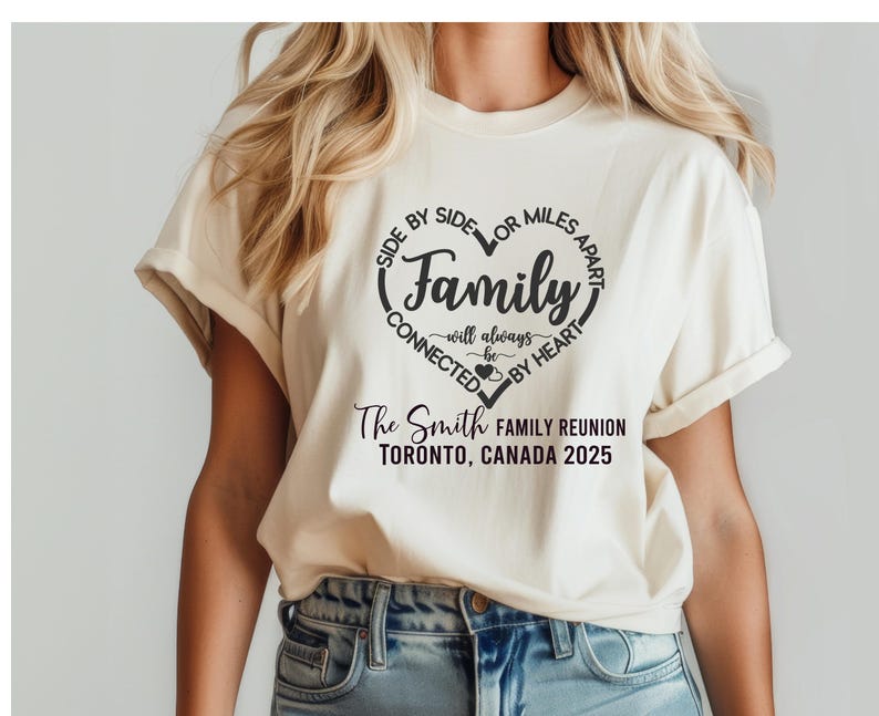 Family Reunion Heart Design Iron-on Transfer - Etsy
