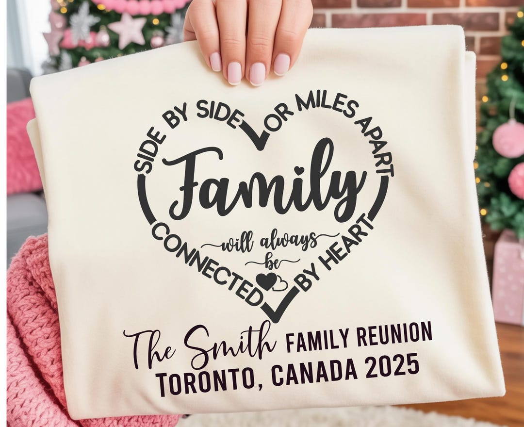 Family Reunion Heart Design Iron-on Transfer - Etsy