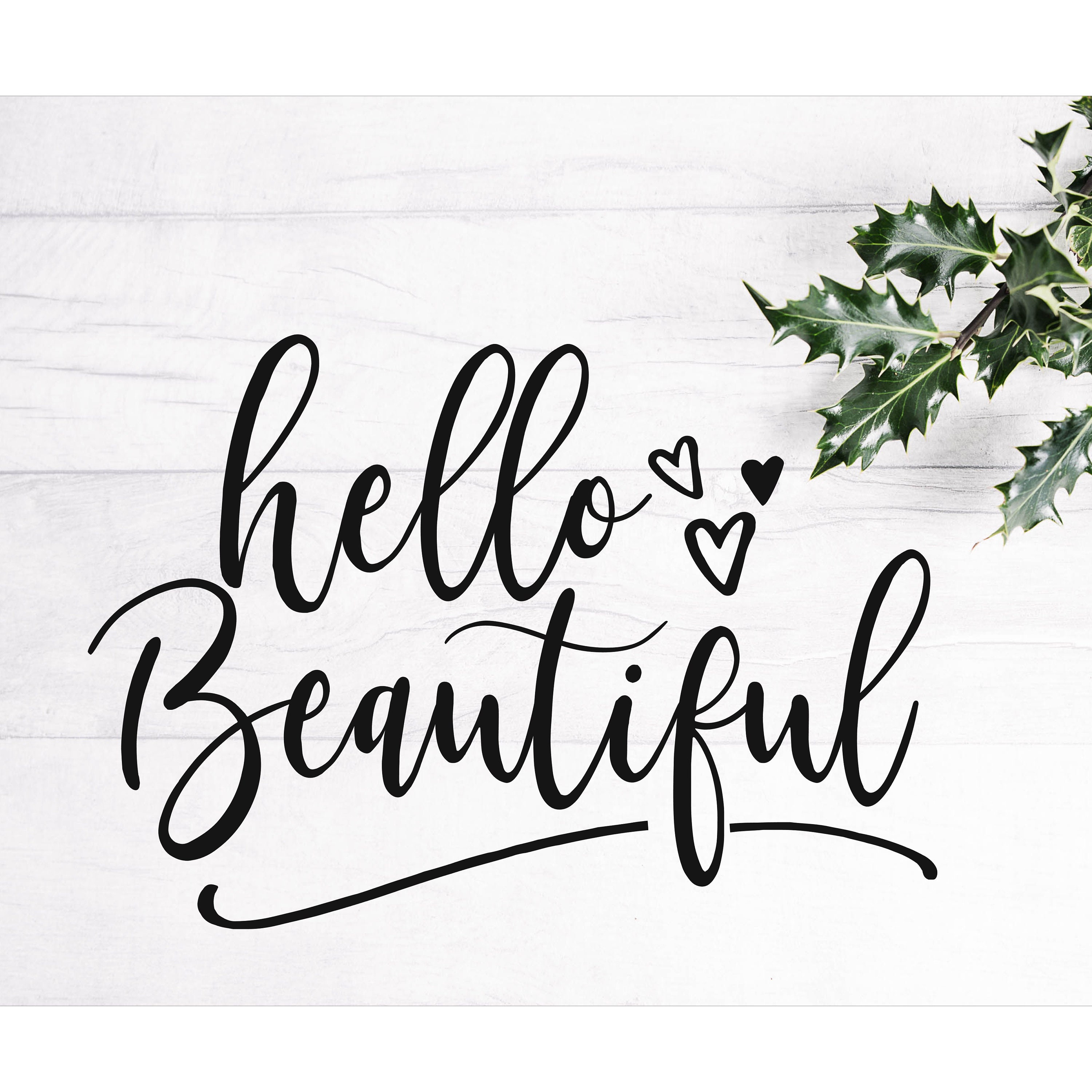 Hello Beautiful Vinyl Decal/ Mirror decal/ Inspirational Vinyl | Etsy