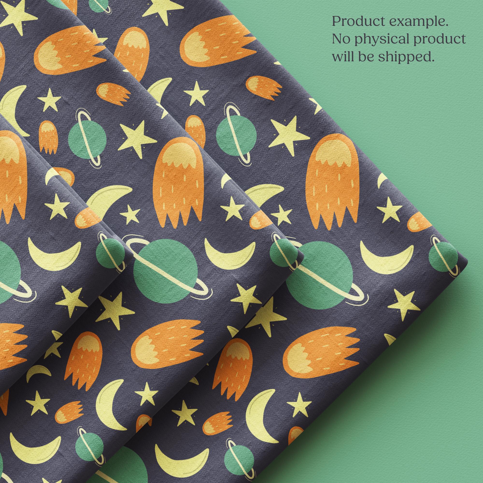Outer Space Seamless Pattern for Kids Scrapbooking Digital Paper Galaxy ...
