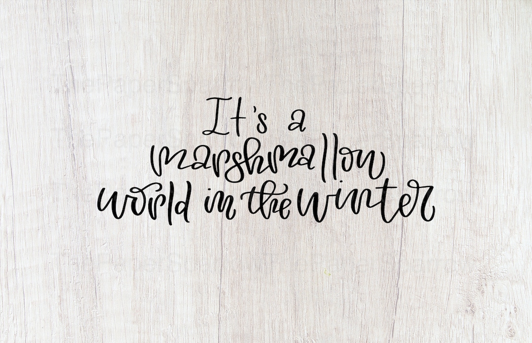 It's a Marshmallow World Svg Cut File Design for Cricut - Etsy