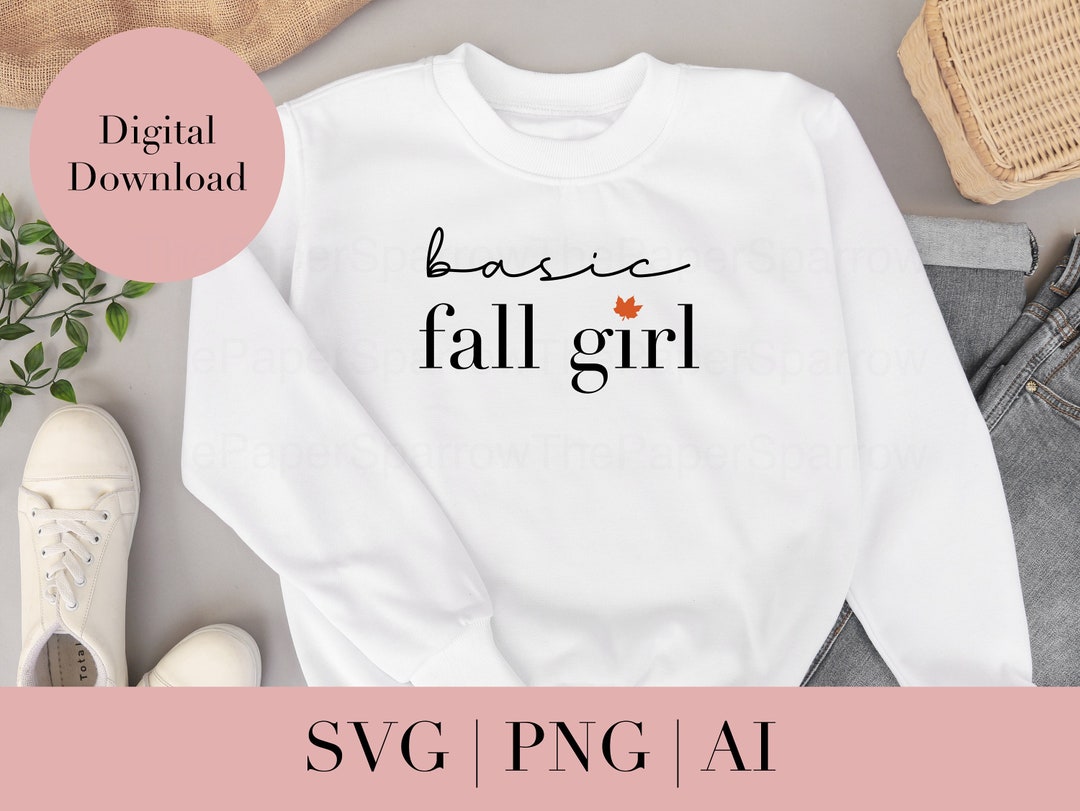Basic Fall Girl Svg Cricut and Silhouette Cut Files - Etsy