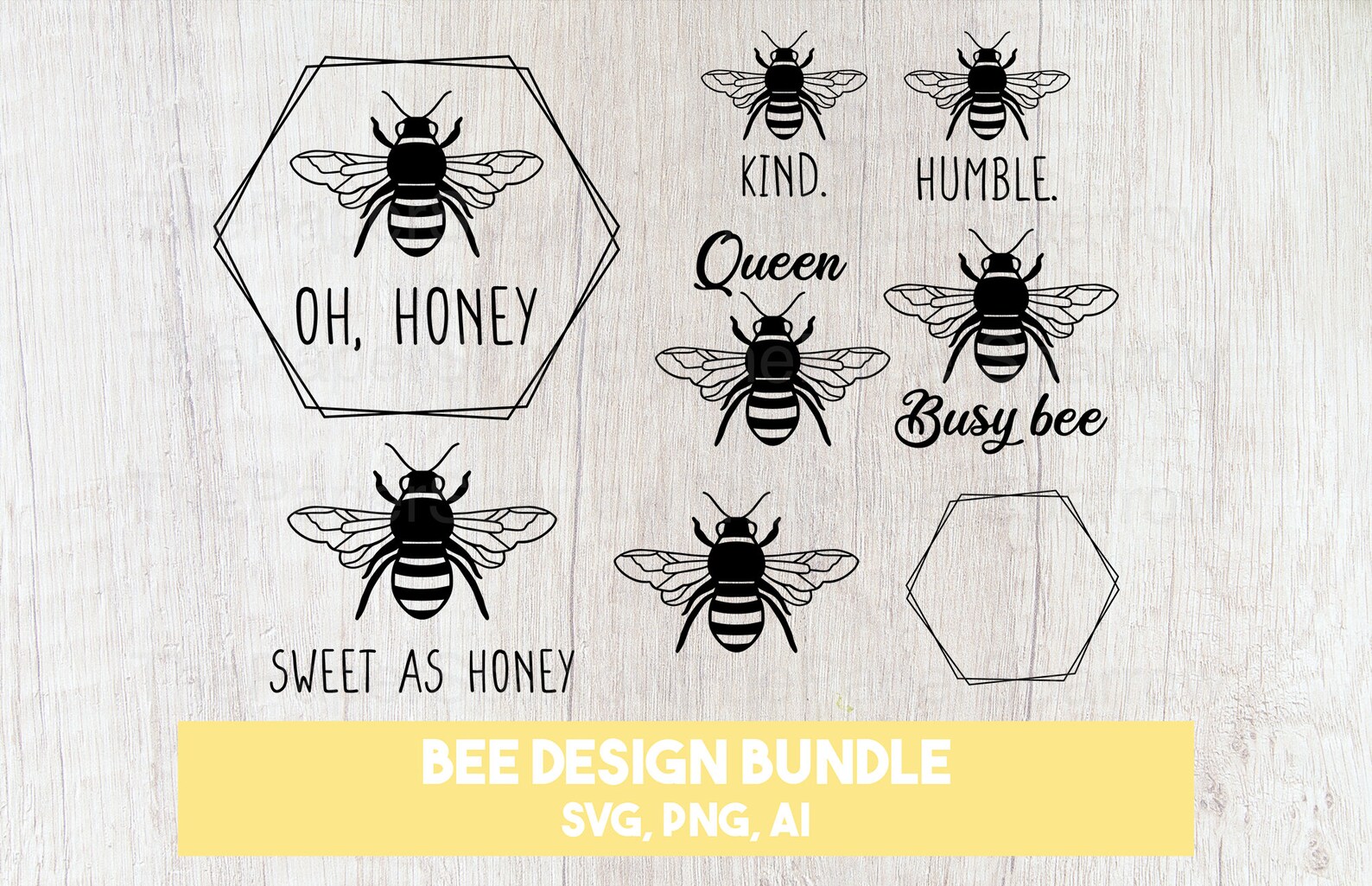 Bee Svg Cut File Design Bundle for Cricut or Silhouette - Etsy