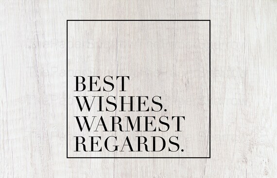 Best Wishes Warmest Regards Svg Svg Design for Cricut - Etsy