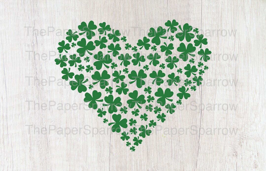 Shamrock Heart Svg - St Patrick's Day Svg Cut File for Cricut or ...