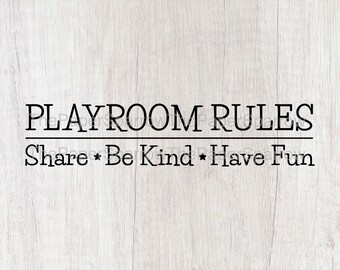 Playroom Rules - Etsy