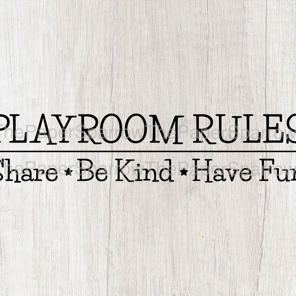 Playroom Rules - Etsy
