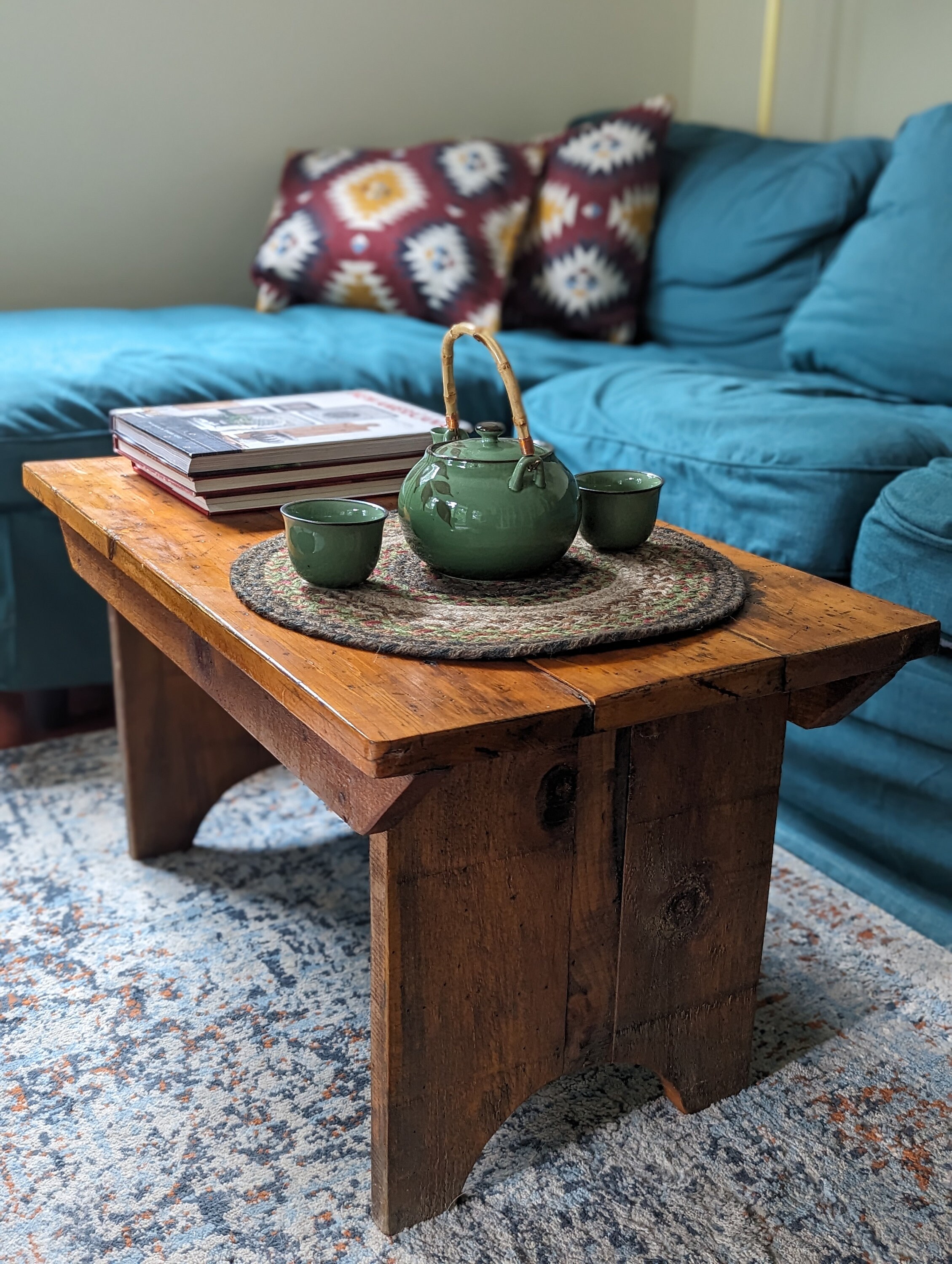 Farmhouse Style Solid Wood Coffee Table - Etsy