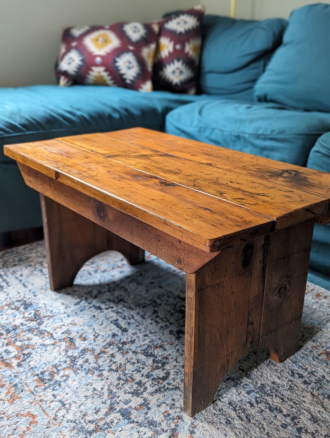 Farmhouse Style Solid Wood Coffee Table - Etsy