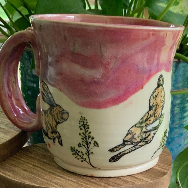 Rabbit Mug - Etsy