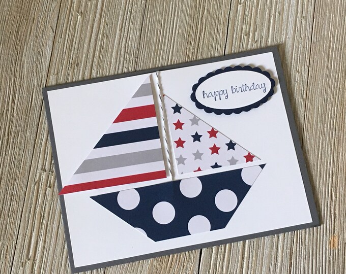 Happy Birthday Cards / Nautical Cards Handmade Greeting Cards Stampin ...