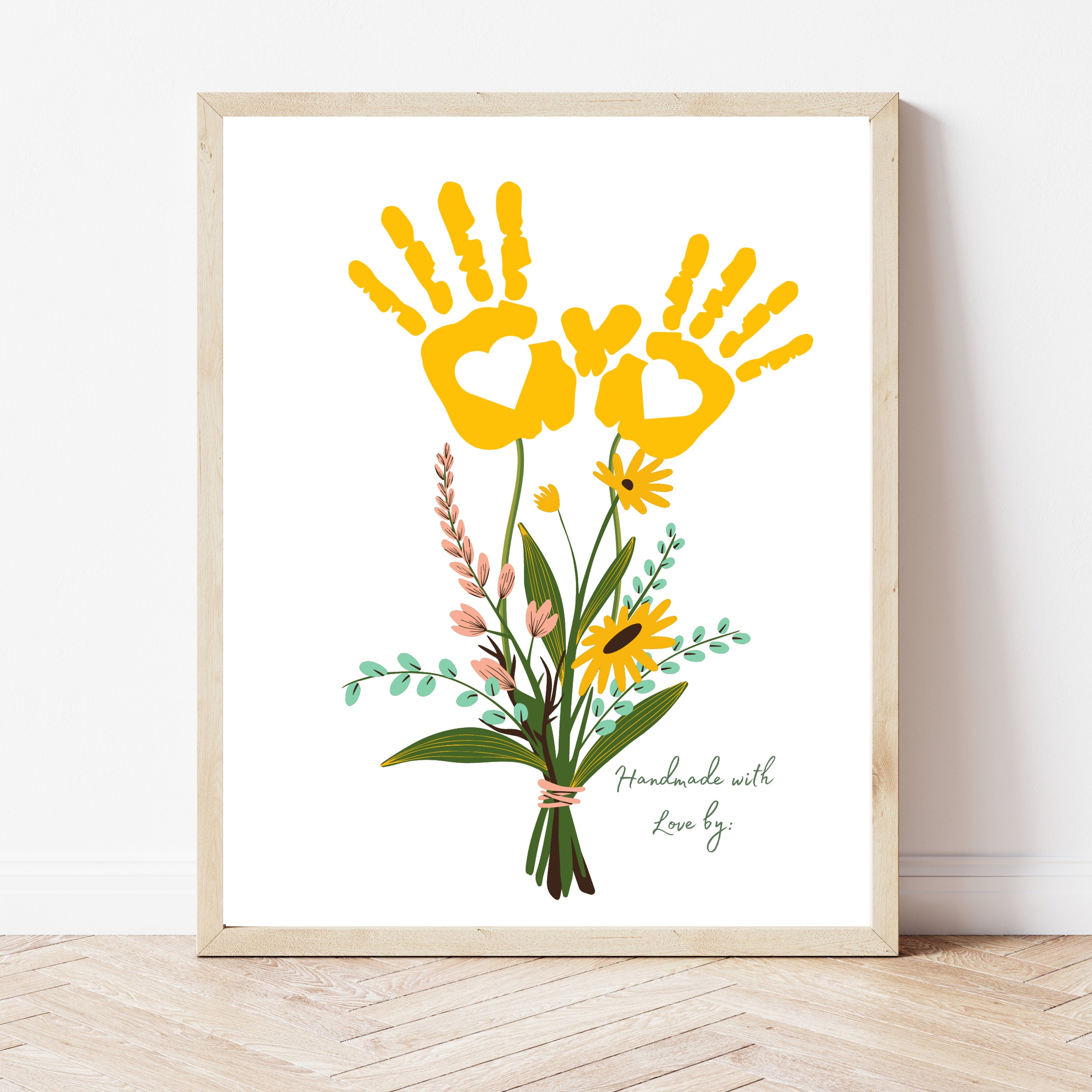 Mothers Day Handprint Printable | Mother's Day Handprint Floral Art ...