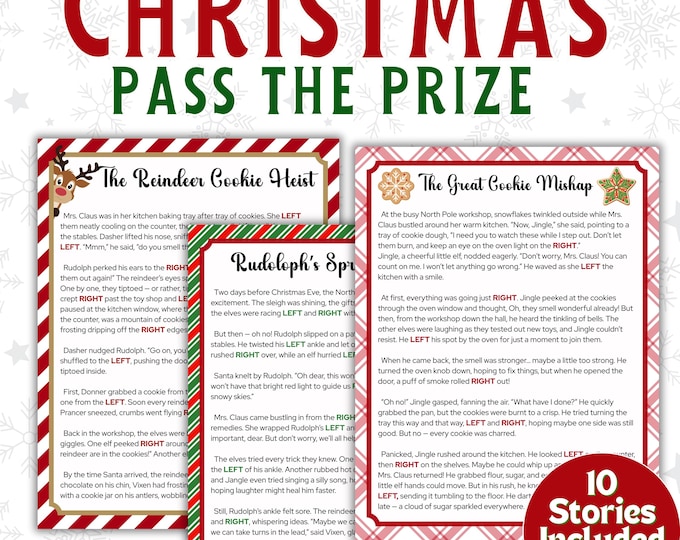 Pass the Prize, Christmas Gift Exchange Left Right Game for All Ages ...