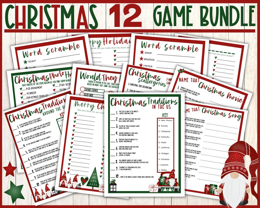 Christmas Games Bundle | Family Holiday Games | Teen Christmas Games ...