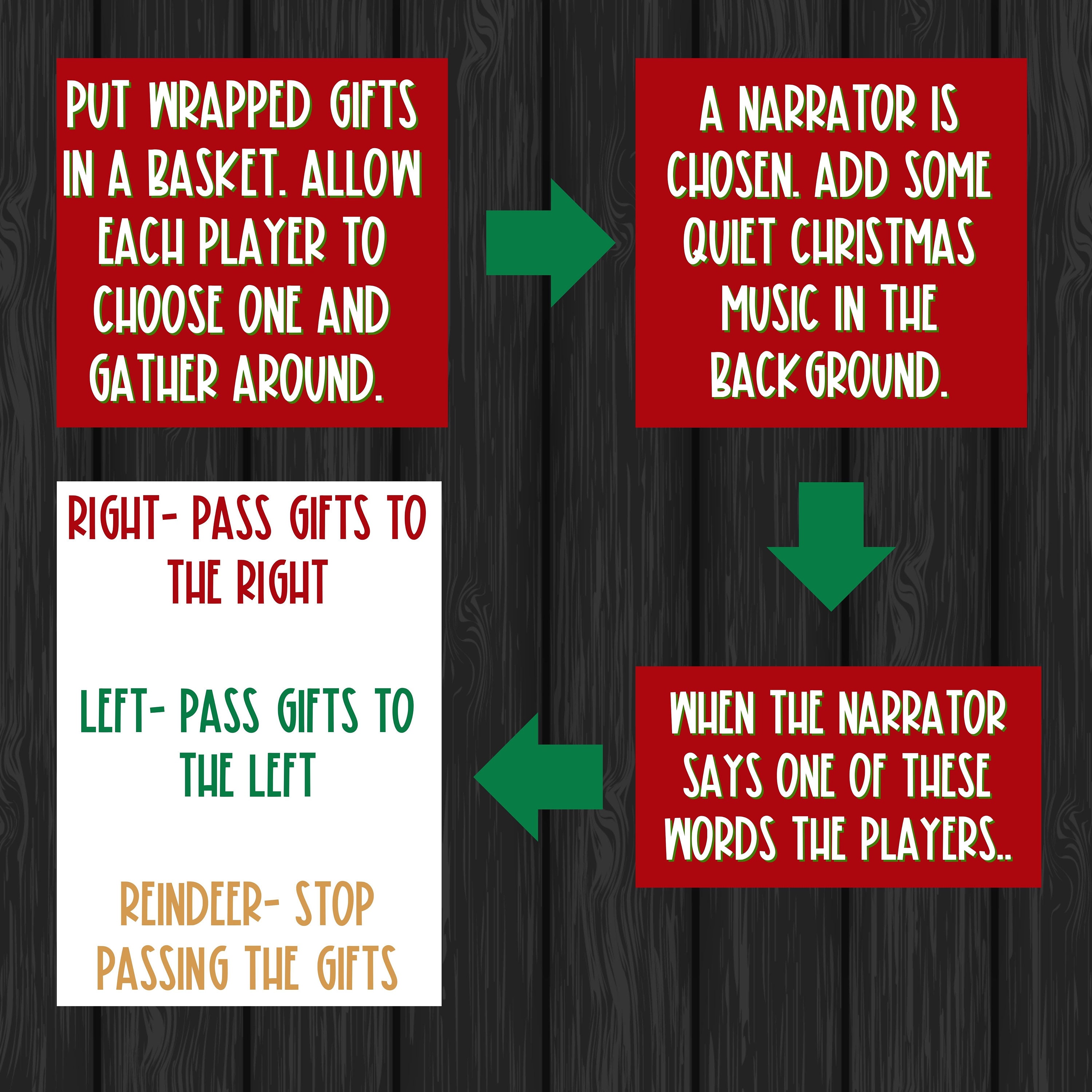 Left Right Game | Left Right Christmas Games | Christmas Exchange Game ...