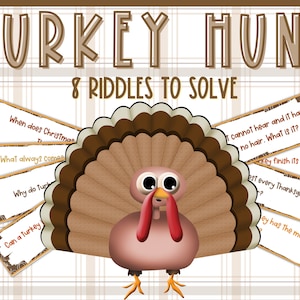 Thanksgiving Scavenger Hunt | Turkey Scavenger | Kids Thanksgiving ...