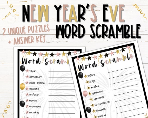 Printable Word Scramble Games