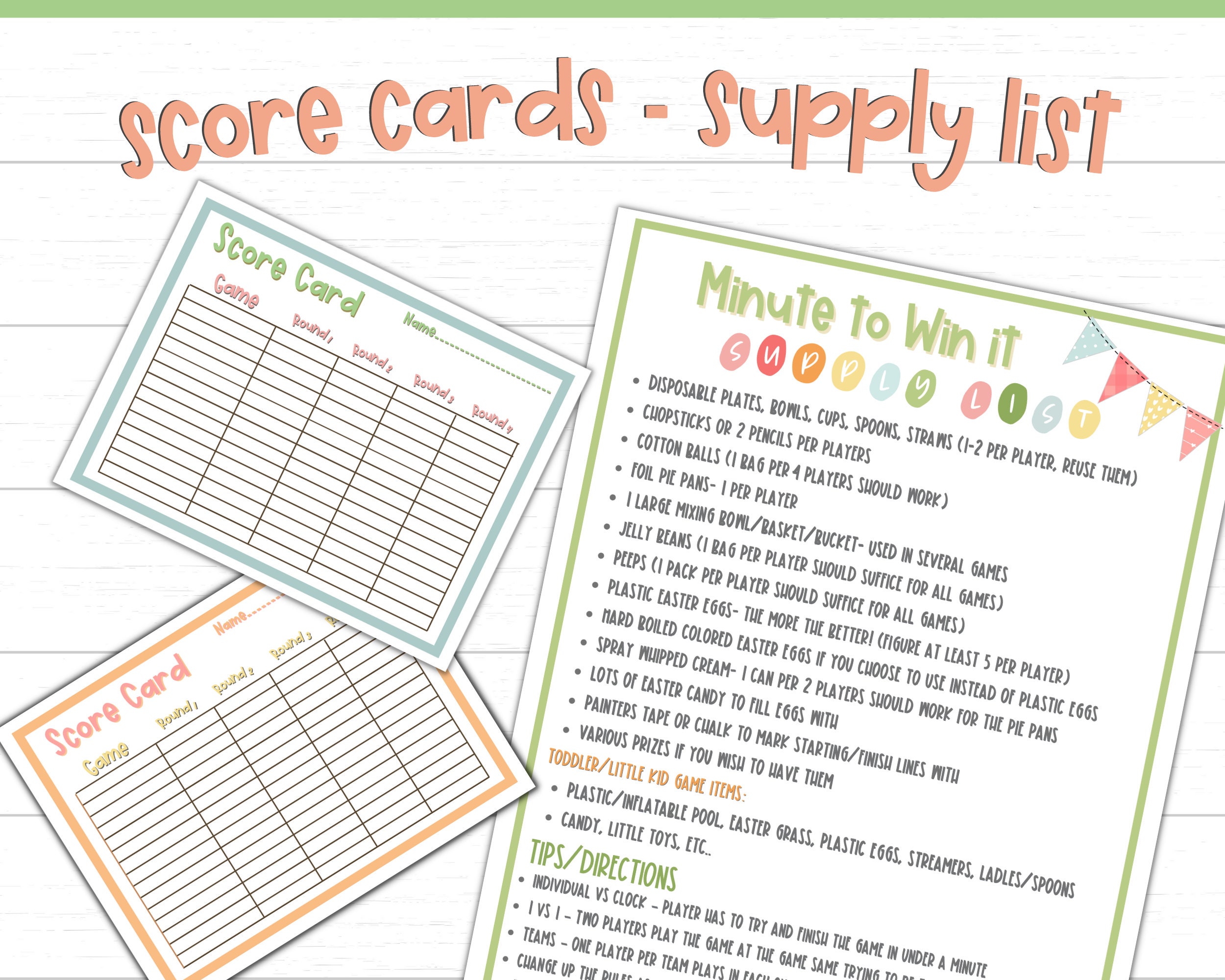 Easter Printable Game Easter Minute to Win It Kids Easter - Etsy