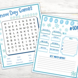 Snow Day Games, Snow Day Activities, Kids Snow Day Games, Snow Day ...