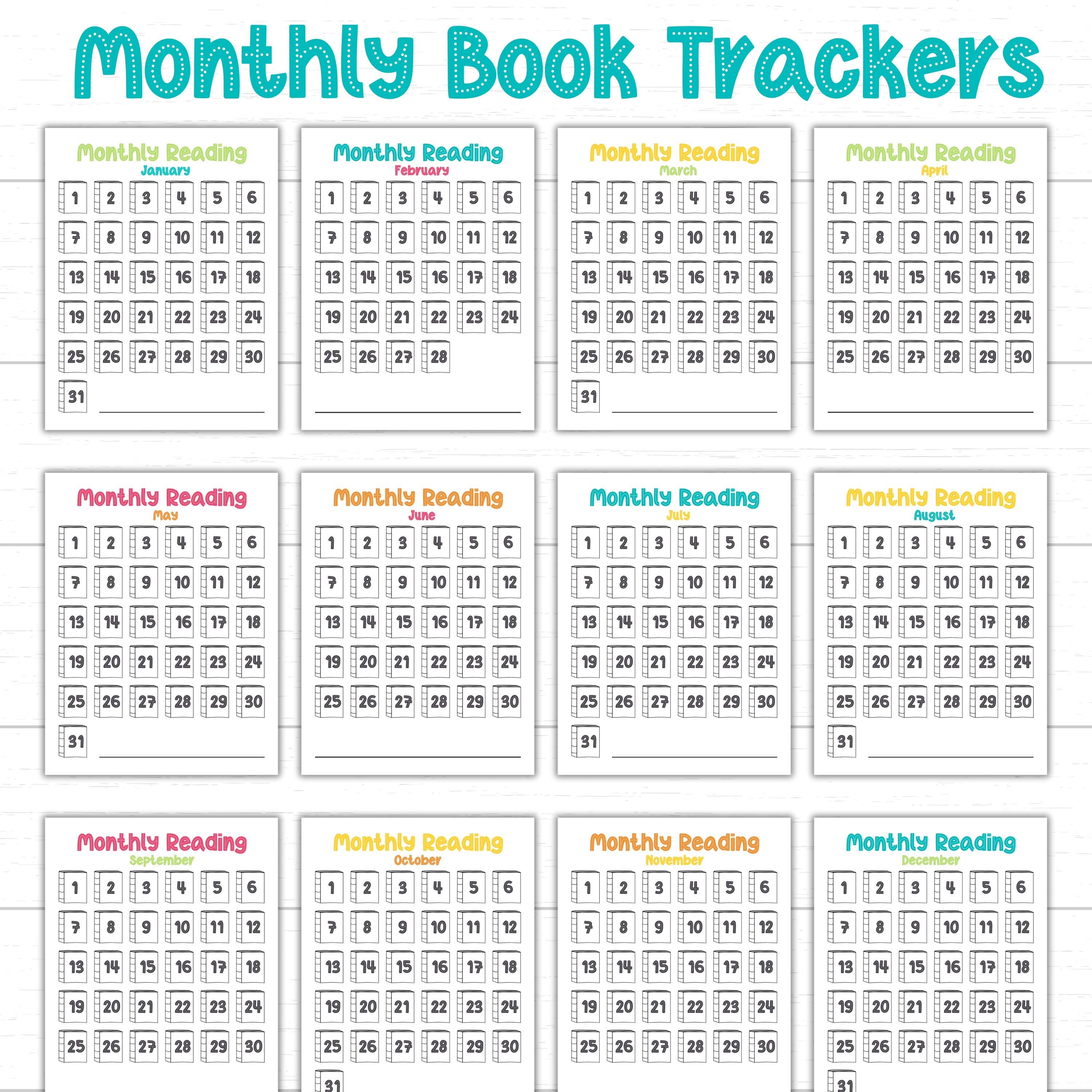Reading Log, Kids Reading Log Set, Fun Kids Reading Trackers, 38 ...