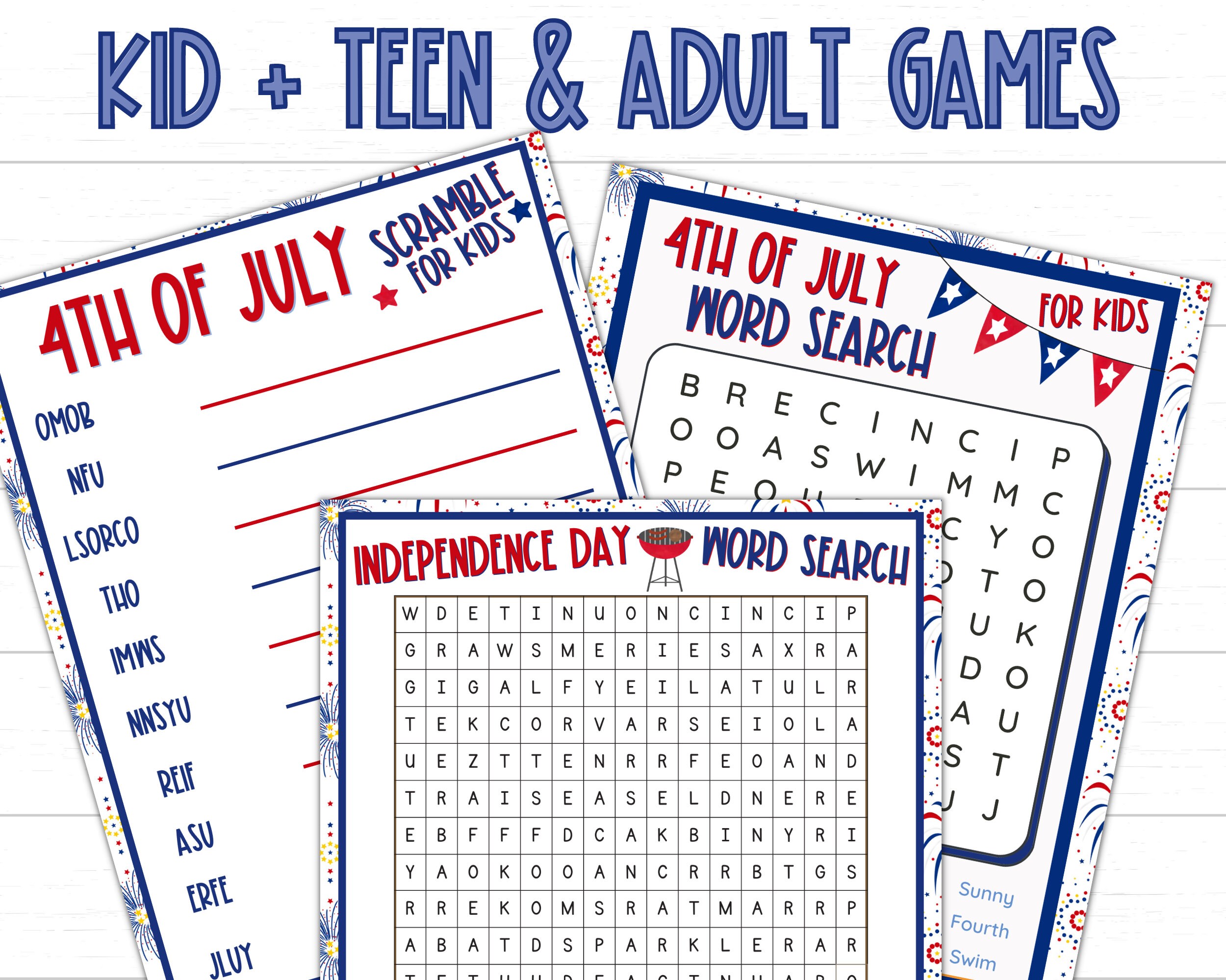 4th of July Games Independence Day Game 4th of July Party Games ...