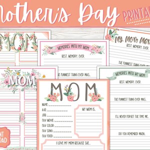 Mother's Day Activity | Printable Mother's Day Gift | All About Mom ...