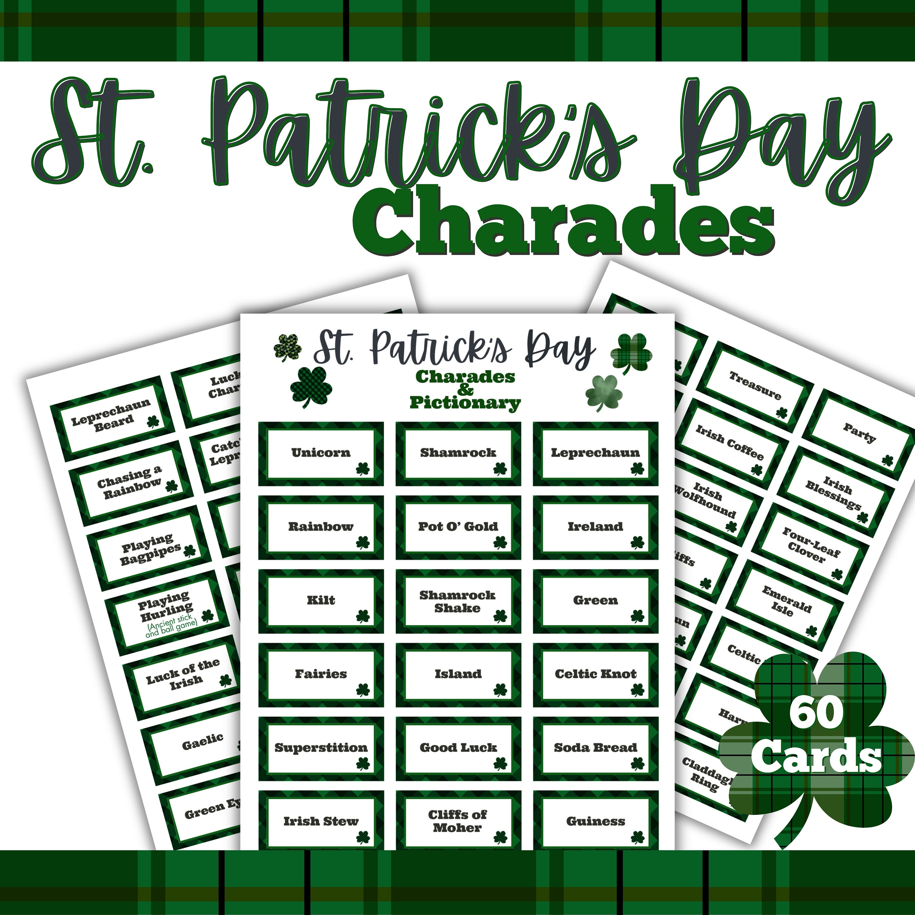 St Patricks Day Charades | Printable Charades Game | St Pattys ...