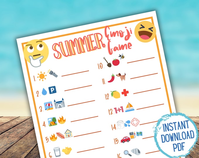 Summer Games Bundle, Printable Summer Games, Summertime Activities, Fun ...