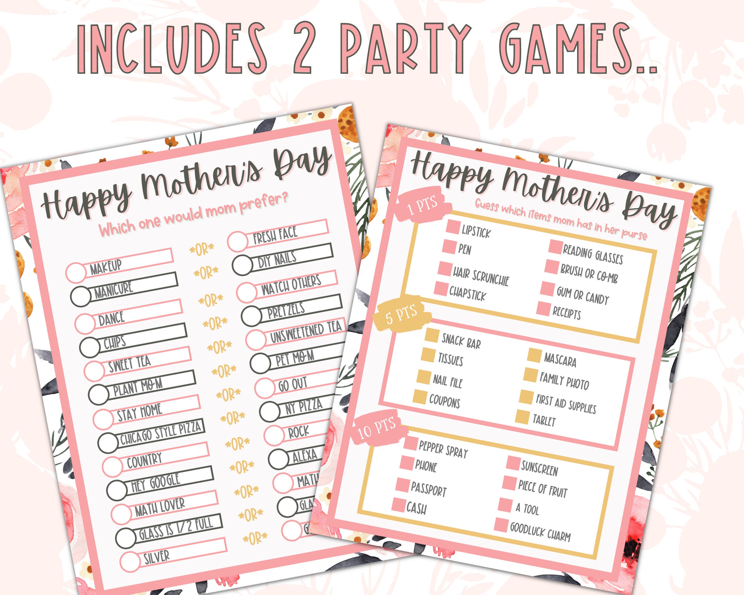 Mother's Day Game Bundle | Printable Mother's Day Games | Games for ...